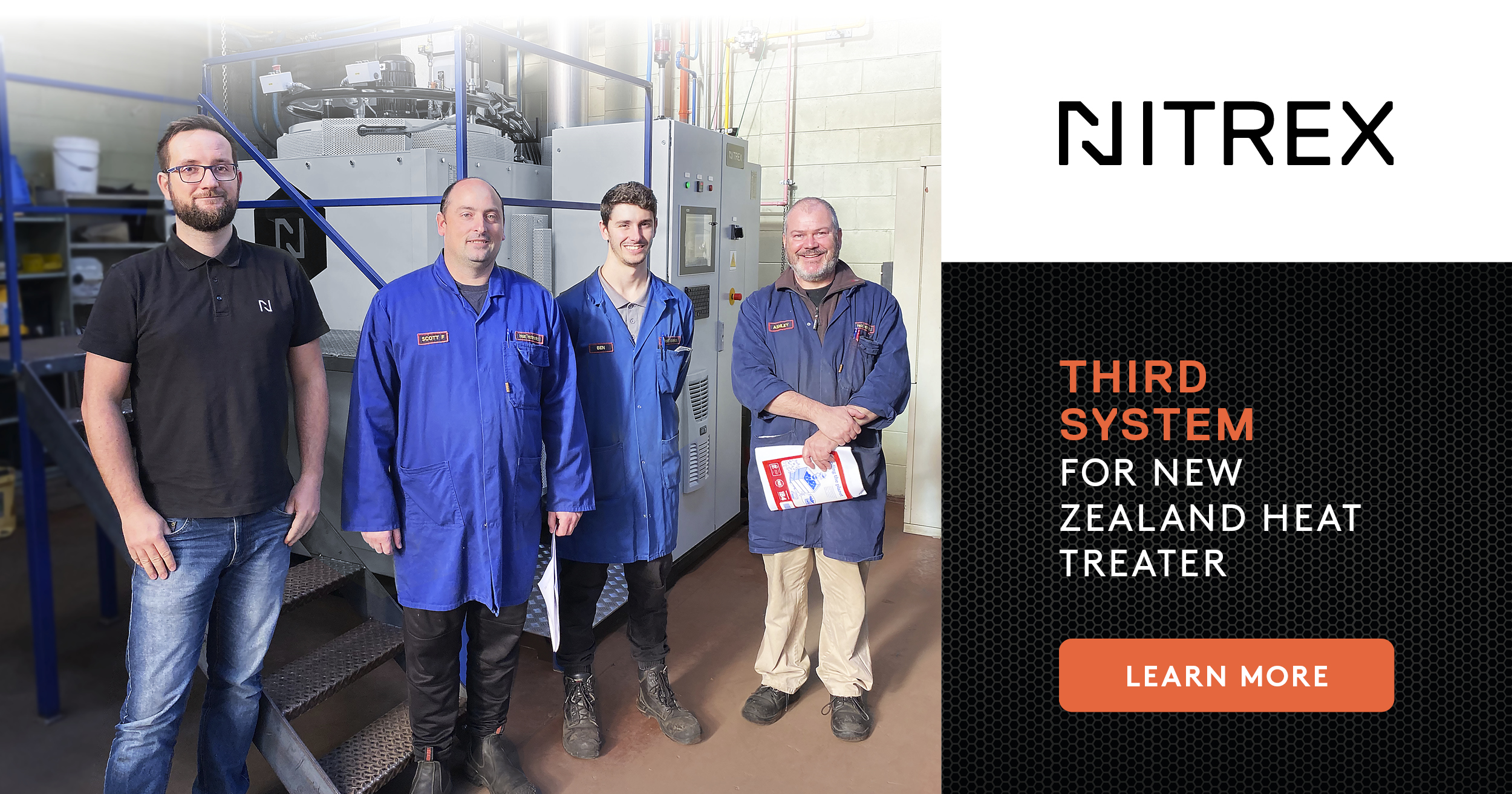 Third Nitrex System for New Zealand Heat Treater
